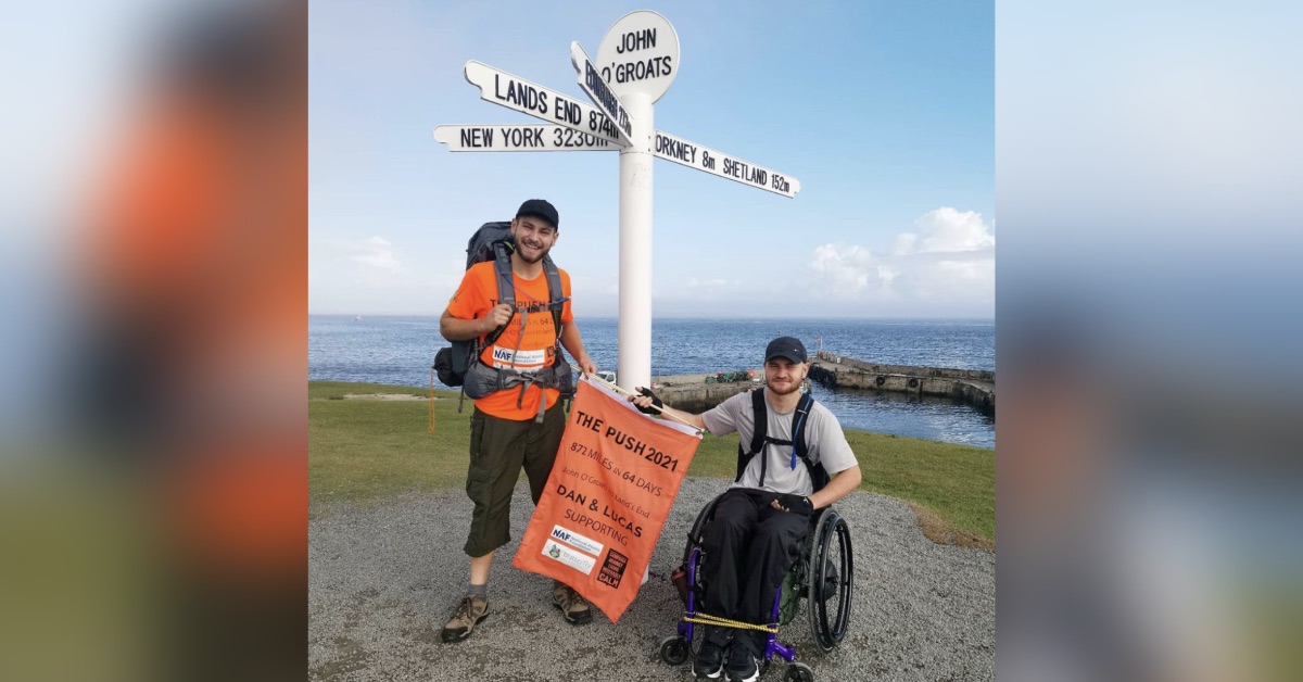 Knaresborough men trek 900 miles in wheelchair and on foot to raise £2m