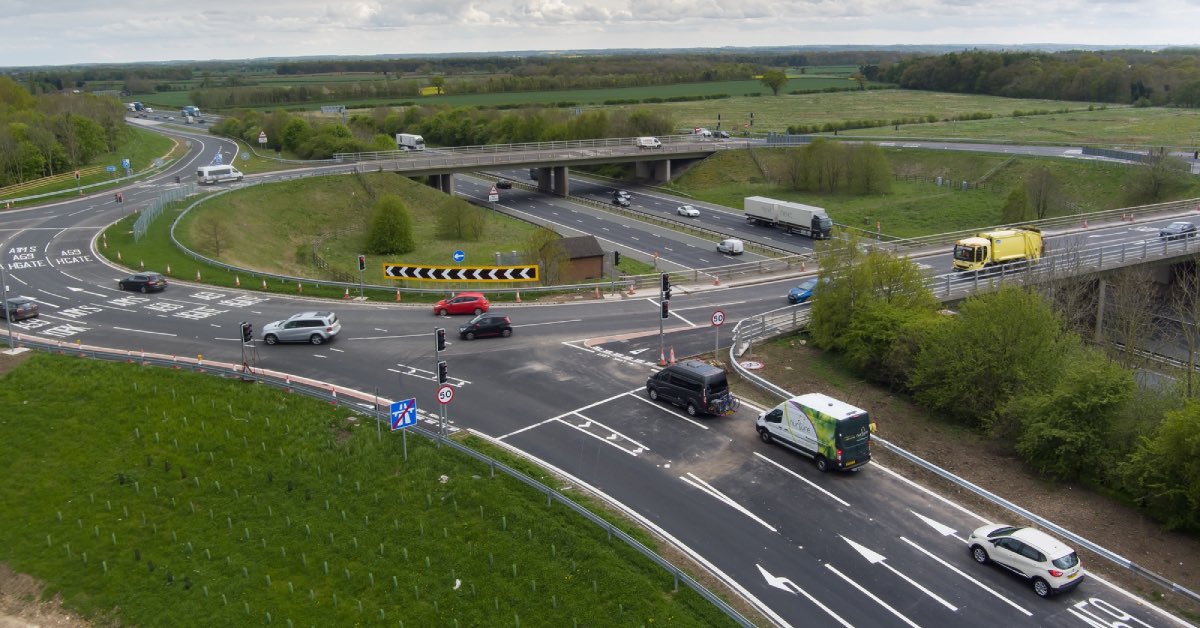 A1(M) junction 47 upgrade at Flaxby completed