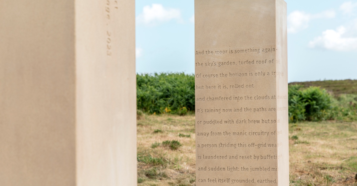Poet Laureate unveils poem carved into stones at Brimham Rocks
