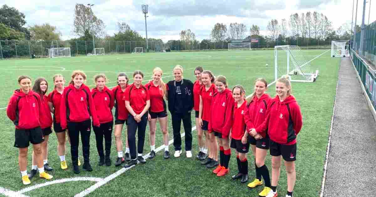 GALLERY: Rachel Daly returns to Harrogate's Rossett School