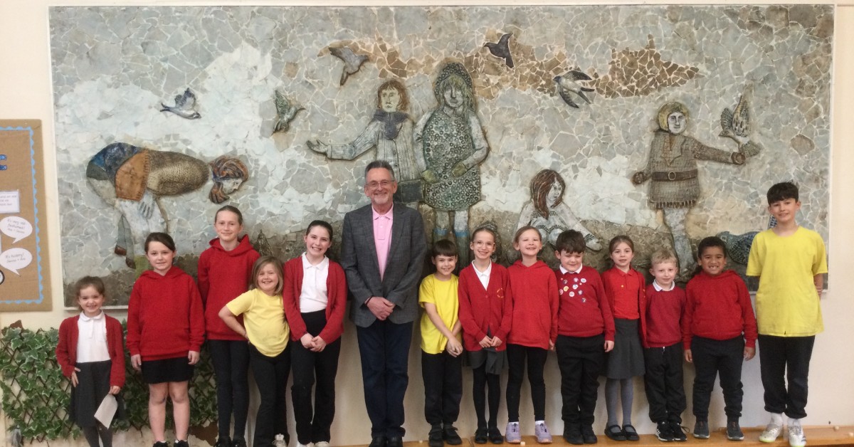 Crime author who solved Ripon mystery revisits school mural 50 years later