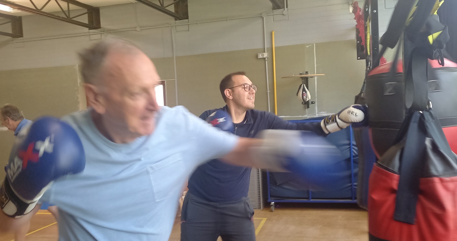 MP learns fancy footwork at charity boxing class