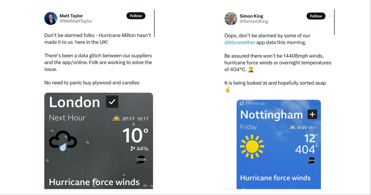 Weather glitch sees BBC predict 5,985mph winds across Harrogate district